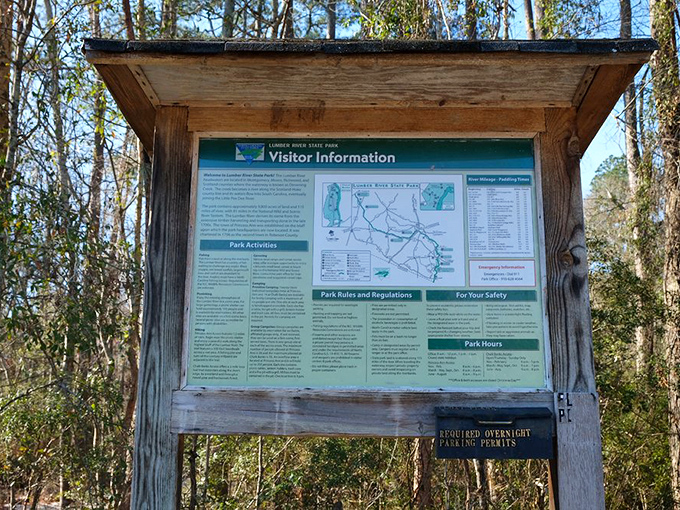 This information board is like the park's menu &ndash; showcasing all the natural delights awaiting your exploration.