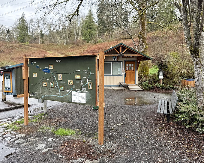 Park headquarters: where rangers dispense wisdom, maps, and the occasional bear safety tip with equal measures of authority and friendliness.