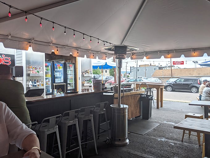 The outdoor patio offers fresh air between courses, though you'll probably need it after those pierogies.