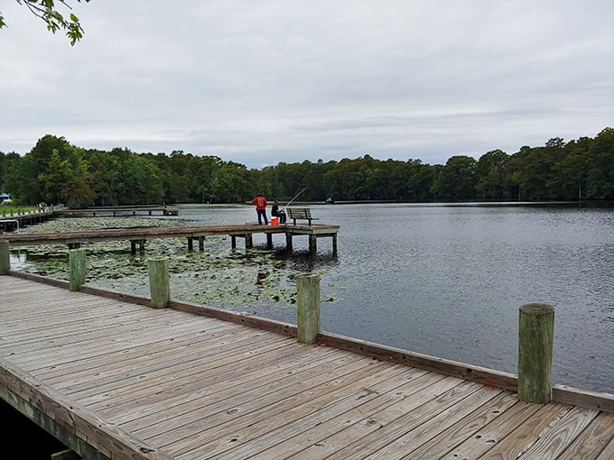 Wooden docks and still waters create the perfect stage for contemplation&mdash;or fishing, if philosophical musings make you hungry.
