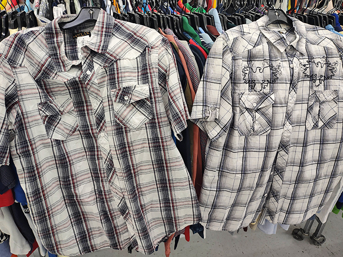 The Western-style shirt collection could outfit an entire rodeo. Yippee ki-yay, bargain finders!