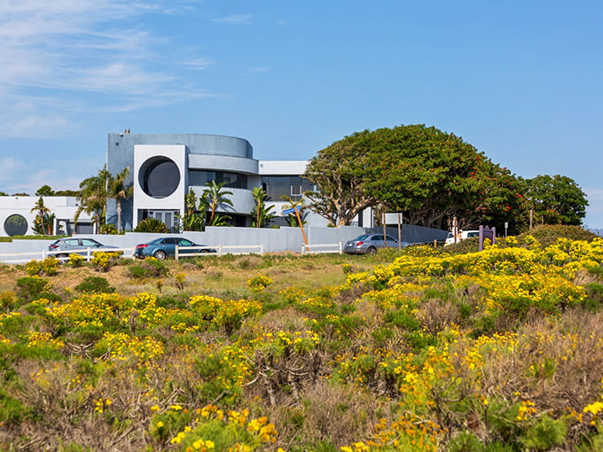 Modern architecture meets ancient landscape, where lucky homeowners wake up to views that the rest of us make special trips to experience.