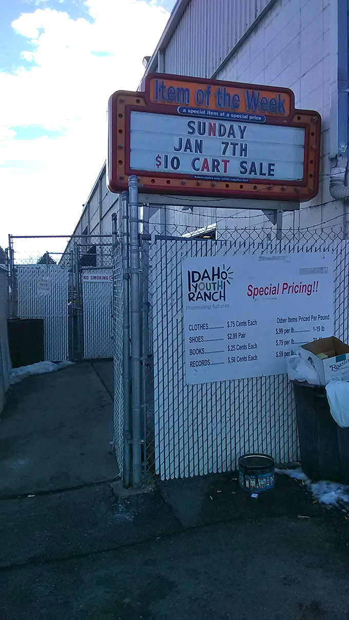 The marquee announces special events like a carnival barker, promising deals that seem almost too good to be true.