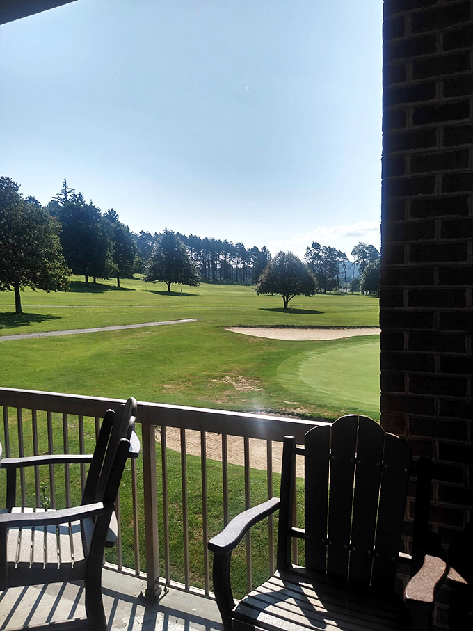 The Country Club view reminds us that golf is really just an excuse to spend time in beautiful places while occasionally hitting small balls with sticks.