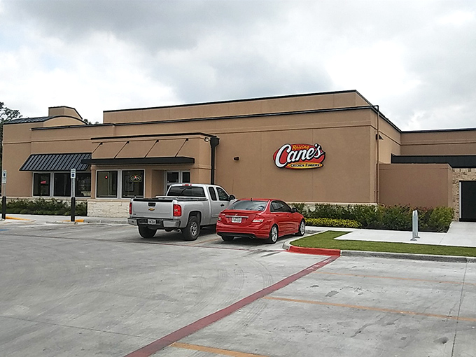Even in a town celebrated for locally-owned businesses, familiar comforts like Raising Cane's prove that chicken fingers have universal appeal.