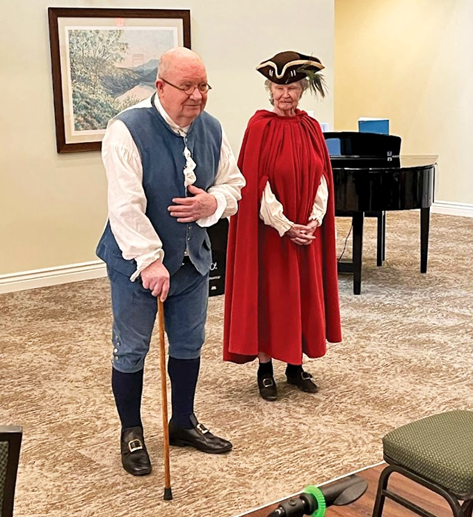 History comes alive through costume and storytelling. Who says learning stops when school does? These residents are still making history.