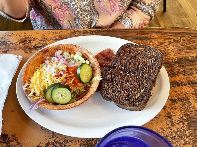 This Reuben isn't just a sandwich—it's a masterclass in balance, with the perfect ratio of meat, cheese, and tangy crunch.