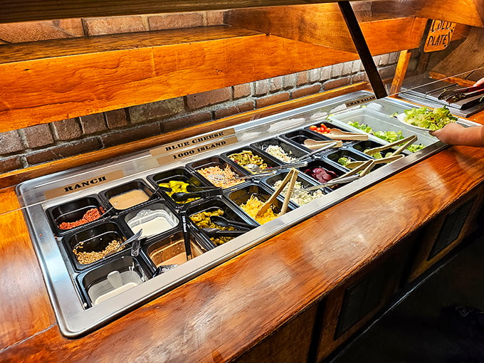 A salad bar that takes you back to simpler times when fresh meant fresh and choices were plentiful.
