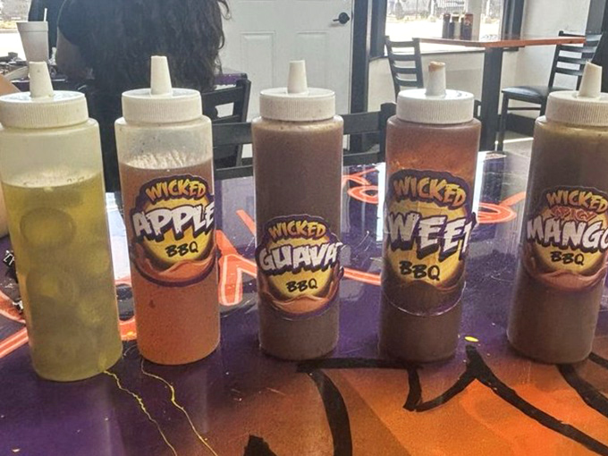 Their sauce lineup reads like a fruit stand gone rogue&mdash;apple, guava, sweet, and mango bringing unexpected twists to traditional BBQ.