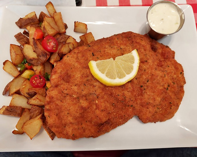 This isn't just schnitzel&mdash;it's a golden-brown masterpiece of crispy perfection that makes your fork the luckiest utensil at the table.