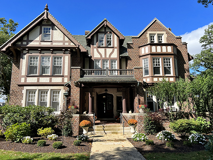 This Tudor-style mansion showcases the architectural diversity of Pottsville, where retirement living can include genuine historical character without historical maintenance costs.