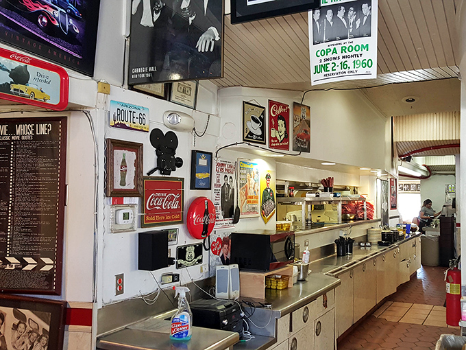 The walls serve as a museum of Americana &ndash; where Route 66 memorabilia, vintage ads, and Hollywood icons create a timeline of nostalgic treasures.