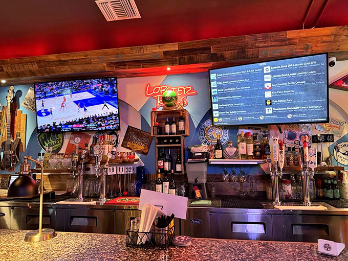 Craft beer taps and sports on TV &ndash; because great lobster deserves great company and something cold to wash it down.