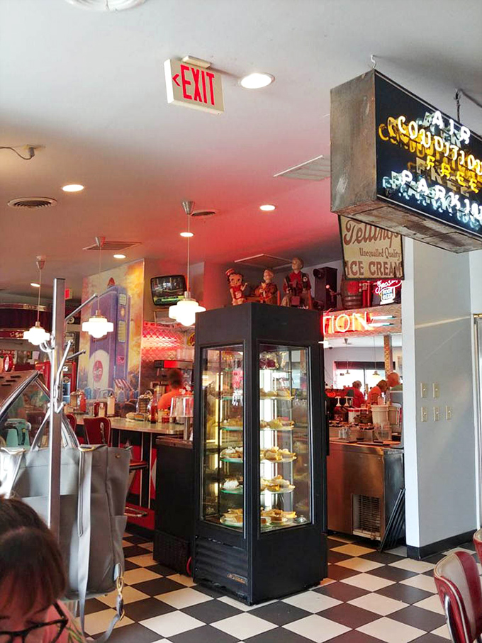 Their vintage neon signs don't just illuminate the space &ndash; they telegraph the promise of nostalgic flavors ahead.