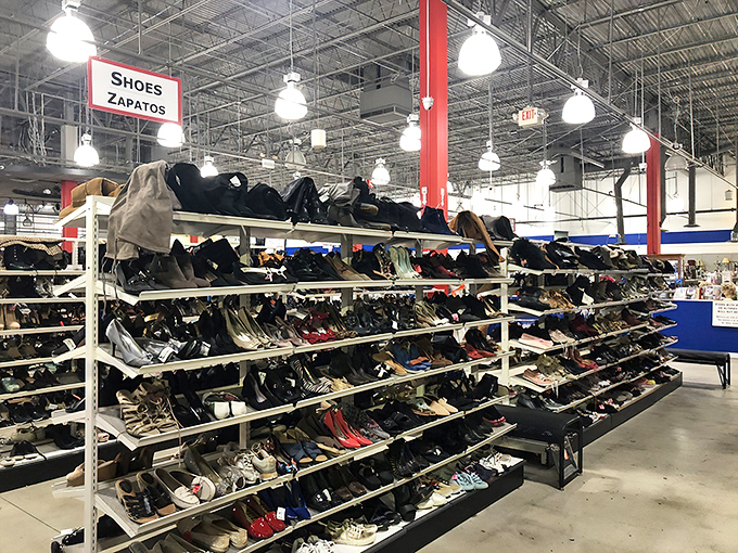 The shoe section rivals Imelda Marcos's closet, with footwear for every occasion from beach walks to boardroom meetings.