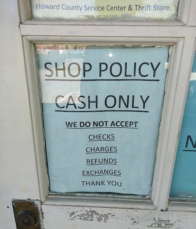 The Howard County Service Center's no-nonsense policy: Cash only, no returns. Thrifting is gambling for grown-ups &ndash; you win some, you donate some.