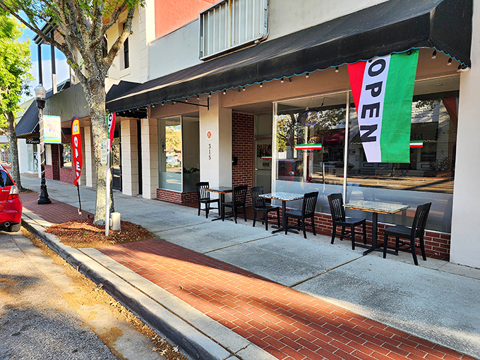 Sidewalk dining in downtown Bartow offers people-watching and local flavors without the tourist-trap prices of coastal Florida towns.