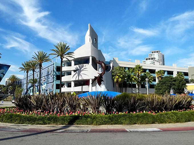 This whimsical structure with its distinctive white spire serves as both architectural conversation piece and reminder that Long Beach embraces the unexpected.