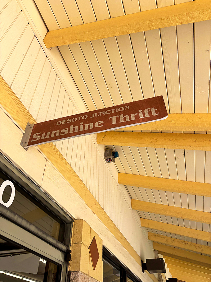 Colorful signage guides shoppers through departments, a roadmap for navigating this vast landscape of secondhand treasures.