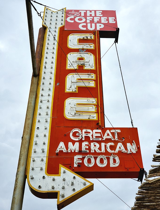 This vintage sign doesn't just advertise food—it promises an American classic experience. Those light bulbs have witnessed decades of satisfied smiles.