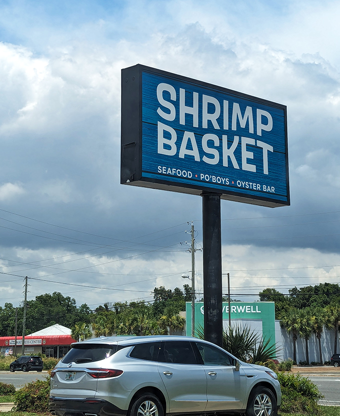 When the sign promises seafood, po'boys, and an oyster bar, you know you're in the right place.