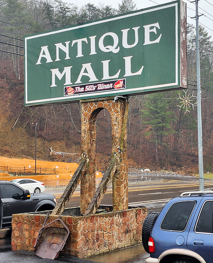 The sign changes with the seasons, but the promise remains the same: treasures await, regardless of weather or wallet size.