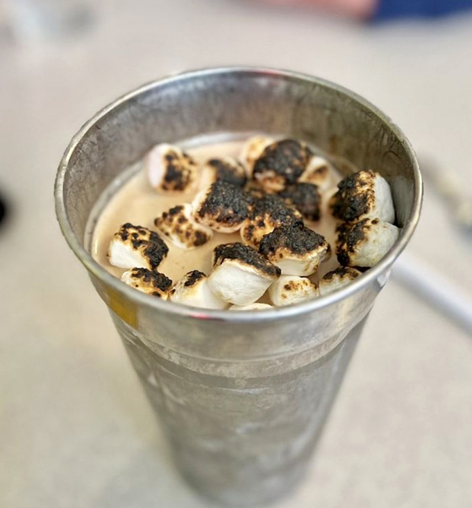 S'mores in shake form&mdash;where campfire nostalgia meets sophisticated indulgence. Those toasted marshmallows aren't just toppings; they're tiny flavor bombs.