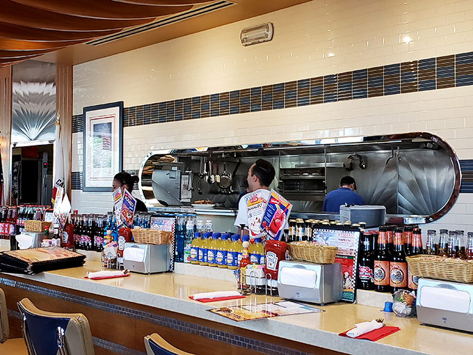 The entrance area doubles as a merchandise wonderland, where you can take home a slice of Richie's in t-shirt form after you've devoured the real thing.