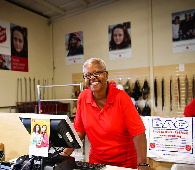The heart of any great thrift store is its people. This welcoming smile turns a simple transaction into a community connection that keeps shoppers returning.