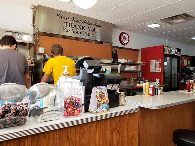 "Great Food Takes Time" &ndash; the kitchen philosophy at Morg's that explains why rushing through breakfast should be considered a minor crime.