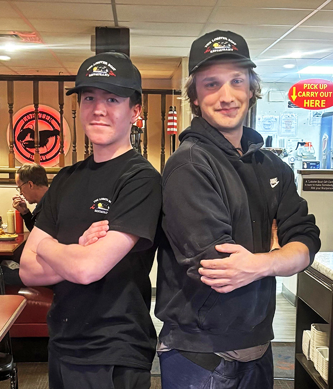 The crew that keeps the ship sailing &ndash; young seafood ambassadors ready to guide you through the ocean of menu options.