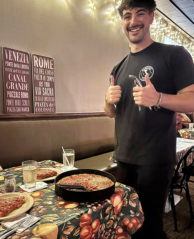 When your server gives double thumbs up presenting your pizza, you know you've ordered correctly. Enthusiasm is always on the menu.
