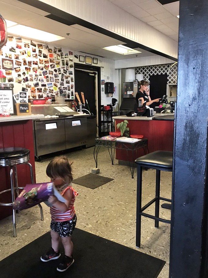 Where the magic happens&mdash;a glimpse behind the counter shows the care that goes into each order.