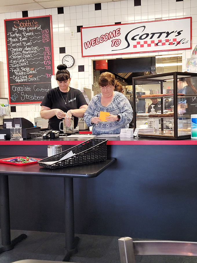 Behind the counter, the staff works with the choreographed precision that comes only from years of experience and genuine care for the food they serve.