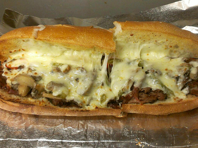 This steak and cheese sub isn't messing around. The cheese pull alone deserves its own Pennsylvania tourism campaign.