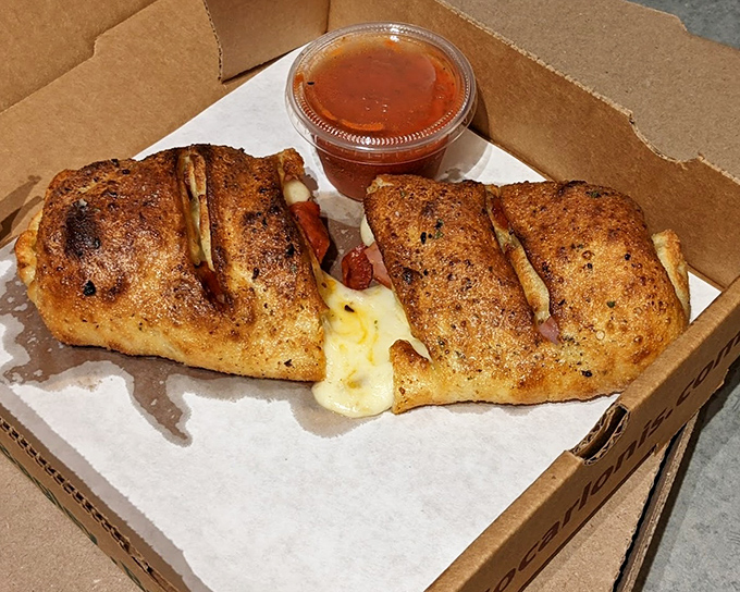 Stromboli that makes you wonder why you ever bothered with ordinary sandwiches &ndash; portable perfection with marinara on the side.