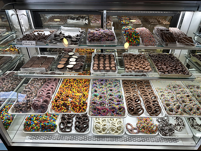 Chocolate paradise found! This display case is what dreams are made of&mdash;specifically, the dreams you have after watching too many baking shows.