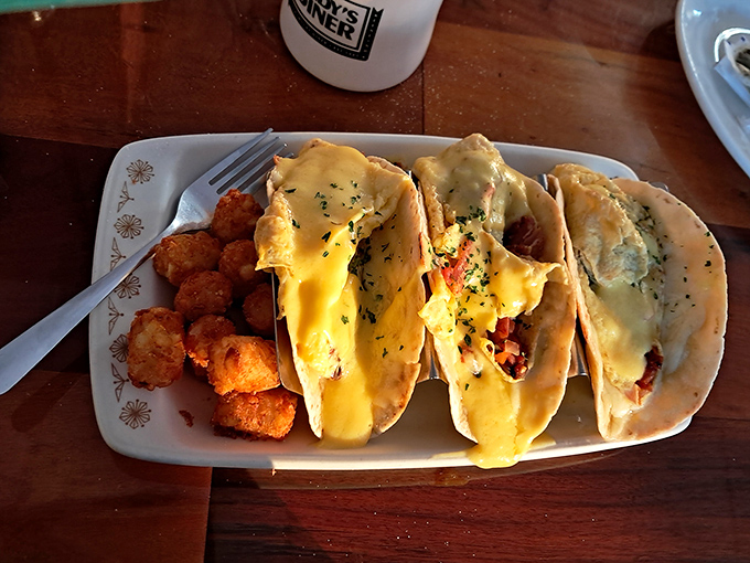 These cheese-smothered tacos prove that diners can venture beyond their comfort zone while keeping that essential "made-with-love" quality intact.