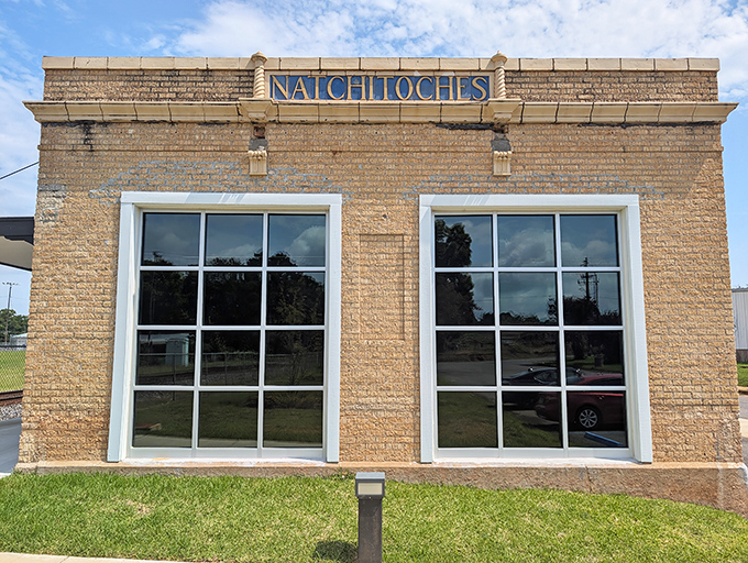 The historic Texas and Pacific Railway Depot stands as a reminder of Natchitoches' transportation history—when getting to retirement meant actual train travel.