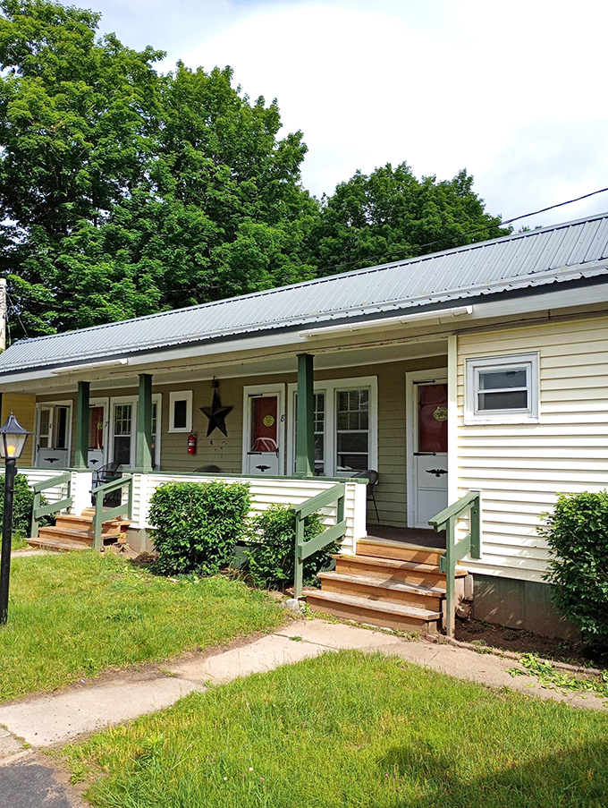 The Ashley's porch isn't just an architectural feature—it's a front-row seat to the changing seasons and a reminder of the town's healing history.