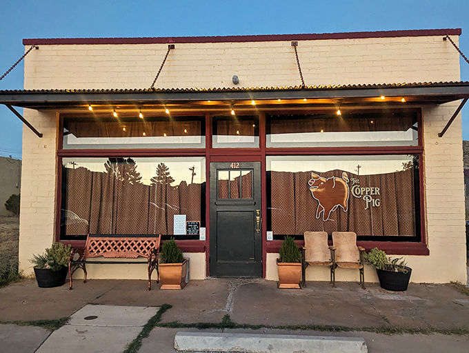 The Copper Pig's unassuming facade belies the culinary treasures within, proving that in Bisbee, the best experiences often come in modest packages.
