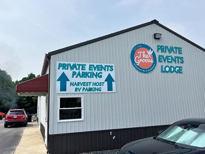 The Groove provides event space for community gatherings, proving small towns still know how to party without requiring a second mortgage.