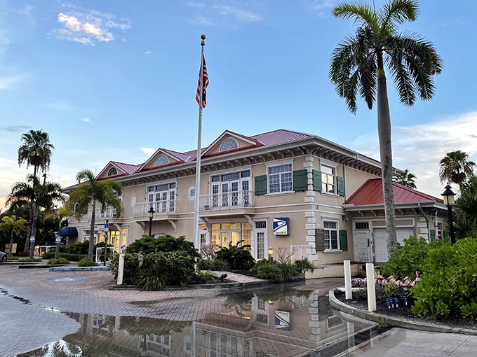 Even the post office looks like it belongs in a coastal living magazine. Mailing postcards home becomes part of the vacation experience here.
