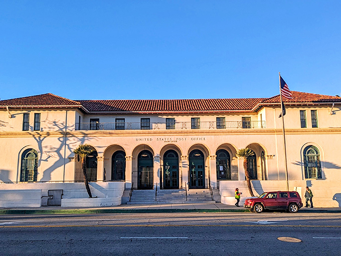The historic Post Office building showcases the Spanish Colonial architecture that gives San Bernardino its distinctive California character.