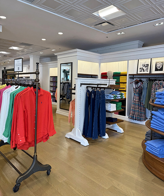 Polo Ralph Lauren's crisp organization makes even color-coding look aspirational. That red shirt is calling your name.