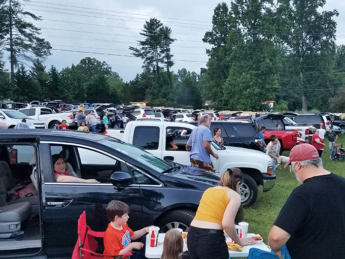 Movie fans of all ages gather for an evening where everyone's invited to the show.