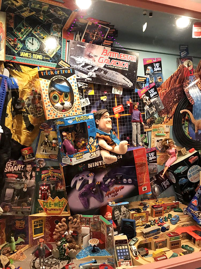 This vintage toy collection is a time machine to Christmas mornings past. Spot the toys from your childhood and feel instantly transported to footie pajamas and wonder.