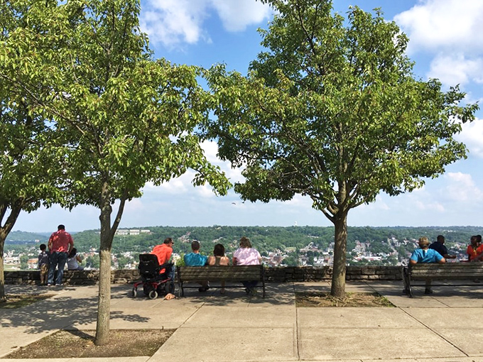 The true magic of Eden Park Overlook? Sharing the panoramic splendor with others who've also discovered this urban oasis.
