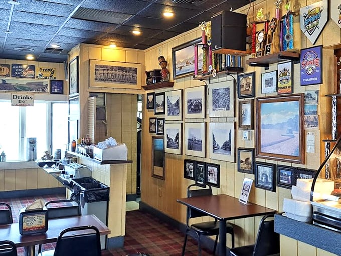 The walls serve as a community scrapbook, preserving memories of Salina's past while new barbecue traditions are being made daily.