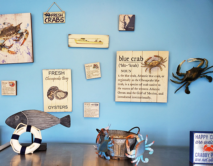 The wall art serves as both decoration and education&mdash;a visual love letter to the Chesapeake Bay's most celebrated residents.